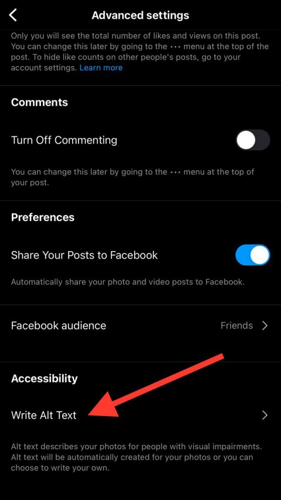 Add Alt Text on Instagram